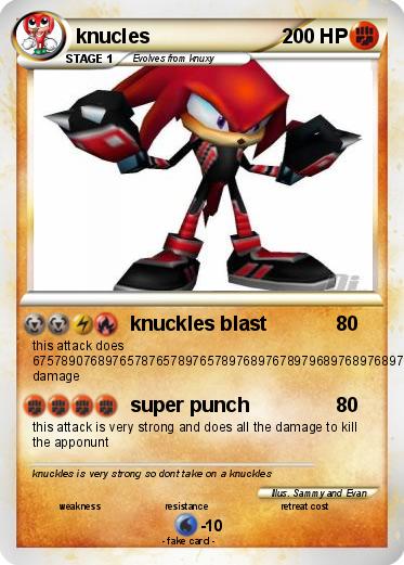 Pokémon knucles 18 18 - knuckles blast - My Pokemon Card