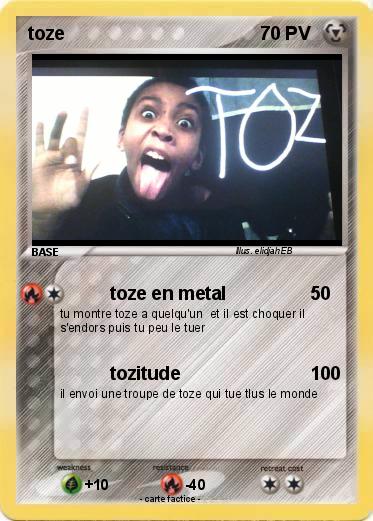 Pokémon toze 2 2 - toze en metal - Ma carte Pokémon