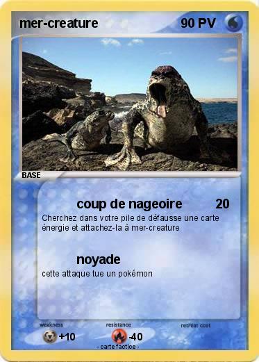 Pokémon mer creature 1 1 - coup de nageoire - Ma carte Pokémon