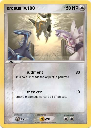 Pokémon arceus lv 100 3 3 - judment - My Pokemon Card