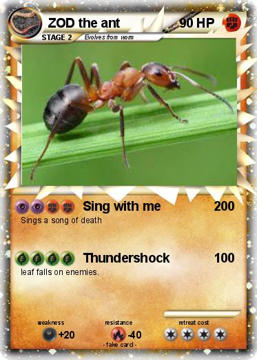 Pokémon ZOD the ant - Sing with me - My Pokemon Card