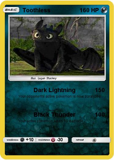 Pokémon Toothless 665 665 - Dark Lightning - My Pokemon Card