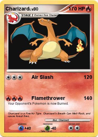 Pokémon Charizard 9116 9116 - Air Slash 120 - My Pokemon Card
