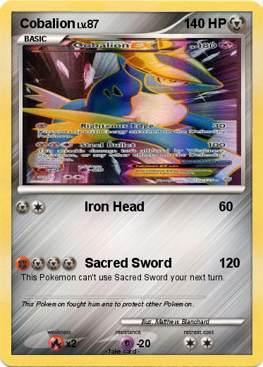 Pokémon Cobalion 313 313 - Iron Head - My Pokemon Card