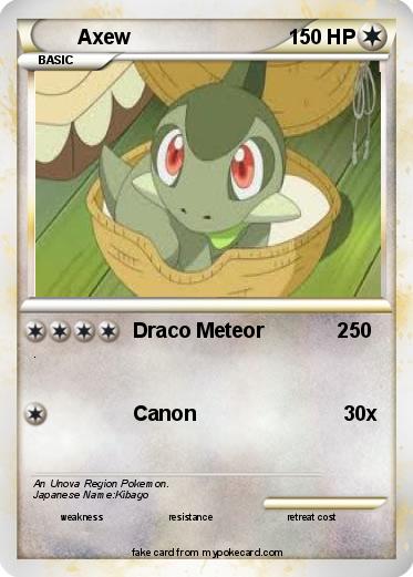 Pokémon Axew - Draco Meteor 250 - My Pokemon Card