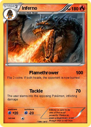 Pokémon Inferno 298 298 - Flamethrower - My Pokemon Card