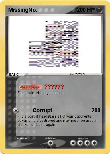 Pokémon MissingNo 1084 1084 - ?????? - My Pokemon Card