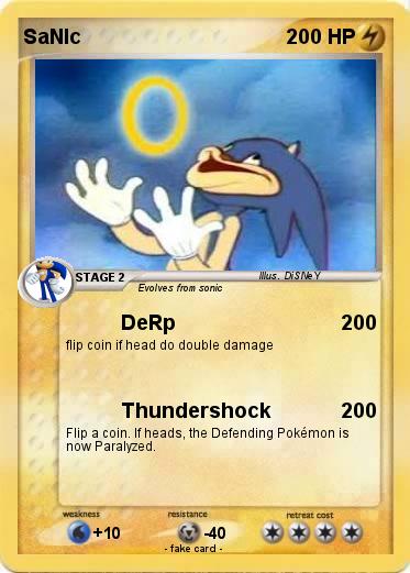 Pokémon SaNIc 750 750 - DeRp - My Pokemon Card