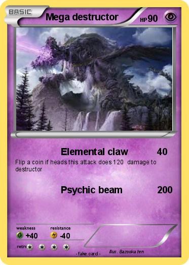 Pokémon Mega destructor - Elemental claw - My Pokemon Card