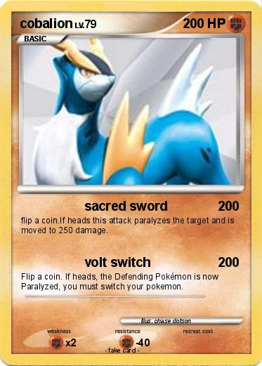 Pokémon cobalion 222 222 - sacred sword - My Pokemon Card