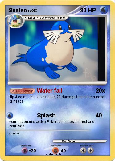 Pokémon Sealeo 22 22 - Water fall - My Pokemon Card