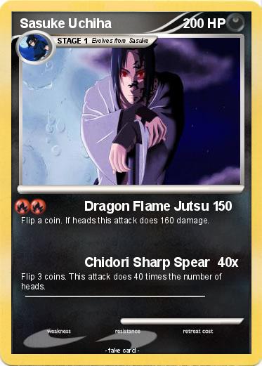 Pokémon Sasuke Uchiha 375 375 - Dragon Flame Jutsu 1 - My Pokemon Card