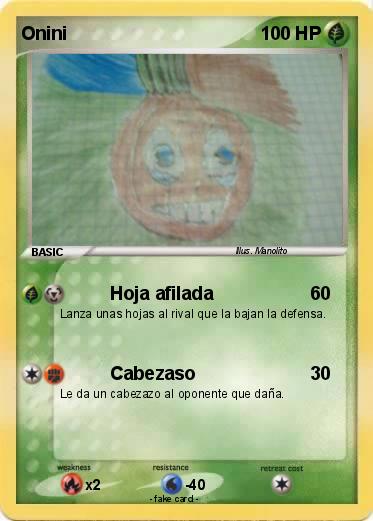 Pokémon Onini 1 1 - Hoja afilada - My Pokemon Card