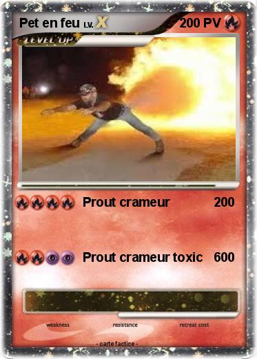 Pokémon Pet en feu - Prout crameur - Ma carte Pokémon
