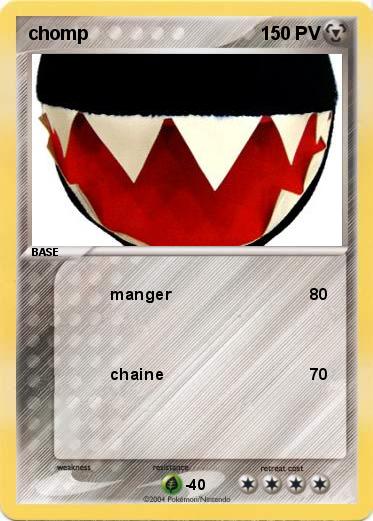 Pokémon chomp 34 34 - manger - Ma carte Pokémon