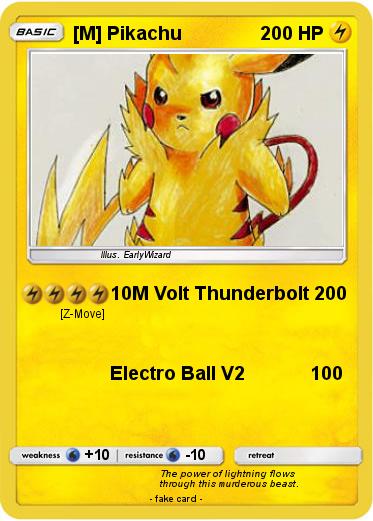 Pokémon M Pikachu 395 395 - 10M Volt Thunderbolt 200 - My Pokemon Card