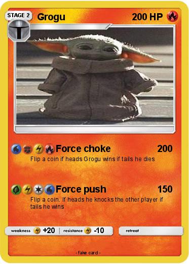 Pokémon Grogu 38 38 - Force choke - My Pokemon Card