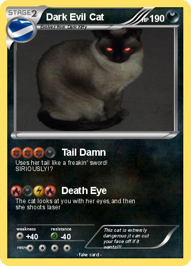Pokémon Dark Evil Cat - Tail Damn - My Pokemon Card