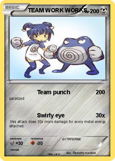 Pokémon TEAM WORK WORKS - Team punch - My Pokemon Card