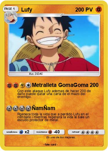 Pokémon Lufy 49 49 - Metralleta GomaGoma - Mi carta pokémon