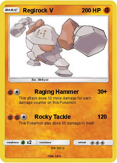 Pokémon Regirock V - Raging Hammer - My Pokemon Card