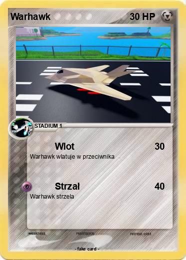 Pokémon Hawk 145 145 - Wlot - Twoja własna karta pokemon