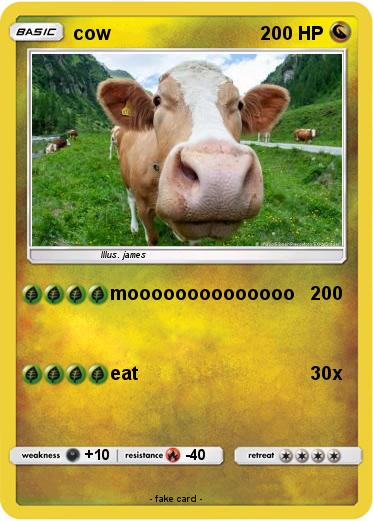 Pokémon cow 641 641 - moooooooooooooo - My Pokemon Card