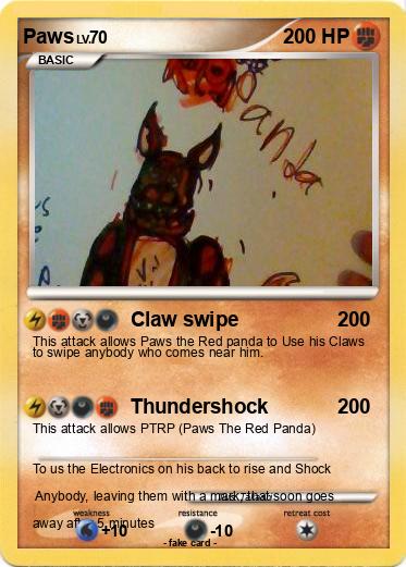 Pokémon Paws 55 55 - Claw swipe - My Pokemon Card