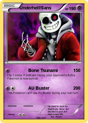 Pokémon Underhell Sans - Bone Tsunami - My Pokemon Card