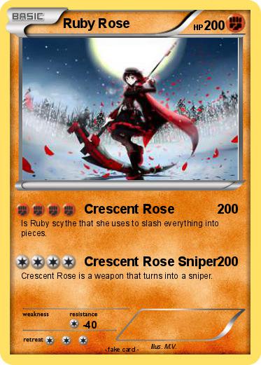 Pokémon Ruby Rose 16 16 - Crescent Rose - My Pokemon Card