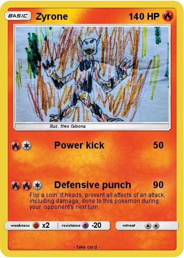 Pokémon Zyrone - Power kick - My Pokemon Card