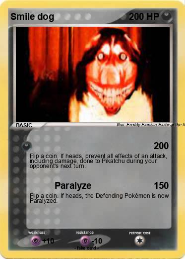 Pokémon Smile dog 210 210 - Paralyze - My Pokemon Card