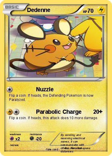 Pokémon Dedenne 38 38 - Nuzzle - My Pokemon Card