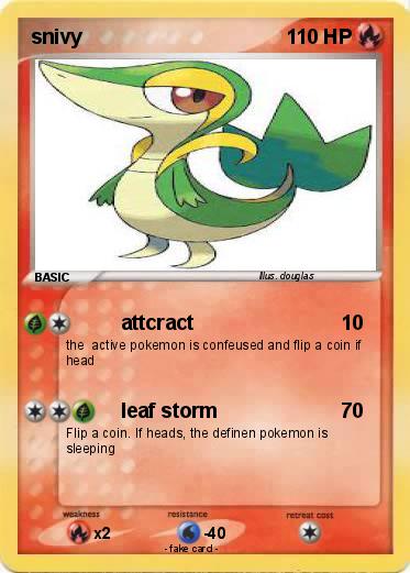 Pokémon snivy 1452 1452 - attcract - My Pokemon Card