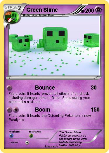 Pokémon Green Slime 5 5 - Bounce - My Pokemon Card