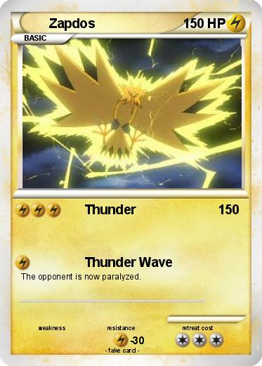 Pokémon Zapdos 631 631 - Thunder - My Pokemon Card