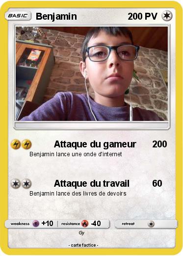 Pokémon Benjamin 548 548 - Attaque du gameur - Ma carte Pokémon
