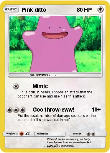 Pokémon Pink ditto - Mimic - My Pokemon Card