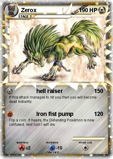 Pokémon Zerox 1 1 - hell raiser - My Pokemon Card
