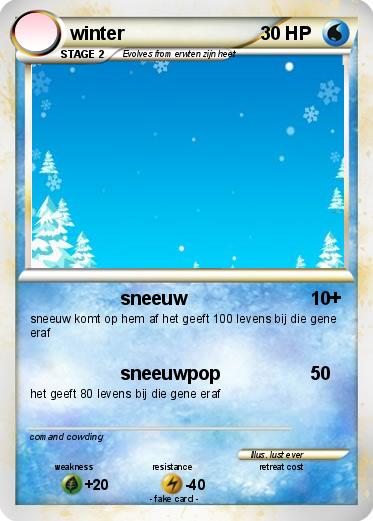 Pokémon winter 232 232 - sneeuw - My Pokemon Card