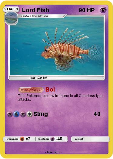 Pokémon Lord Fish - Boi - My Pokemon Card
