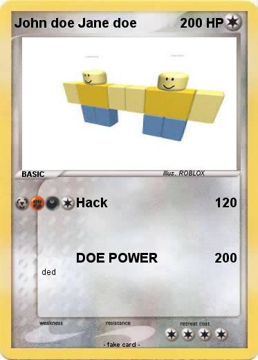 Pokémon John doe Jane doe - Hack - My Pokemon Card