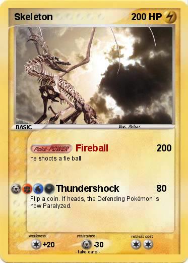 Pokémon Skeleton 442 442 - Fireball - My Pokemon Card