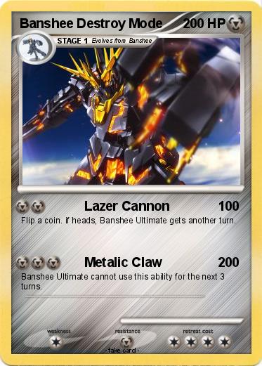 Pokémon Banshee Destroy Mode - Lazer Cannon - My Pokemon Card