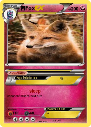 Pokémon Fox 1018 1018 - sleep - My Pokemon Card