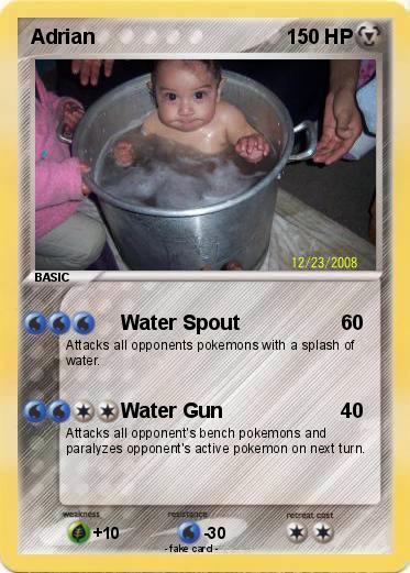 Pokémon Adrian 204 204 - Water Spout - My Pokemon Card