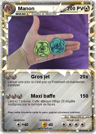 Pokémon Manon 214 214 - Gros jet - Ma carte Pokémon