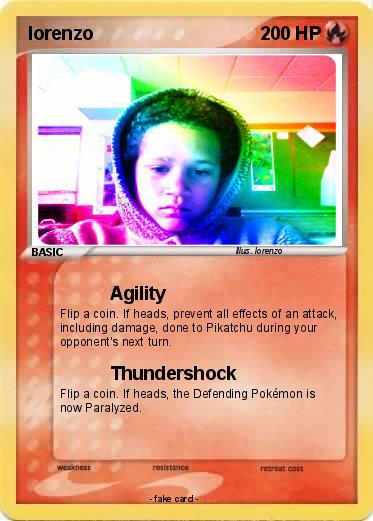 Pokémon lorenzo 162 162 - Agility - My Pokemon Card