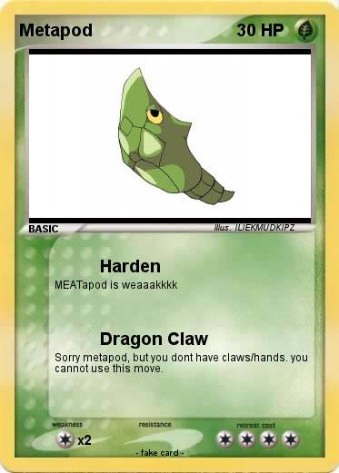 Pokémon Metapod 208 208 - Harden - My Pokemon Card