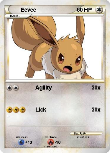 Pokémon Eevee 729 729 - Agility - My Pokemon Card